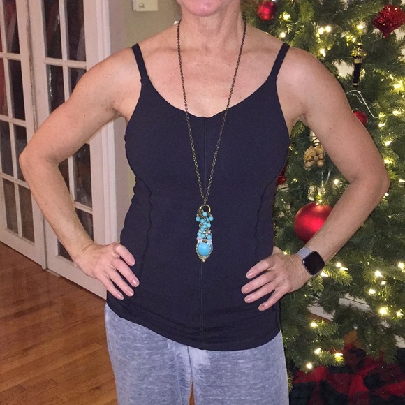 Anthropologie | Jewelry | Anthro Nwt Turquoisebrass Long Statement ...
